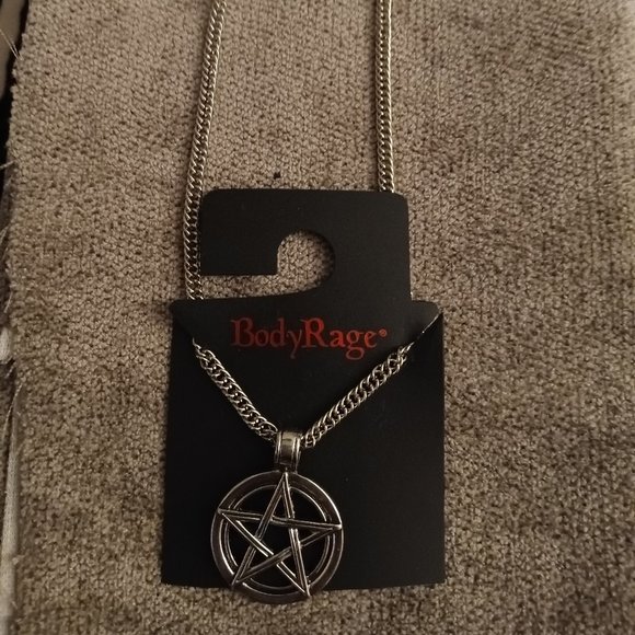 BODY RAGE | Jewelry | Body Rage Silver Tone Pentagram Necklace | Poshmark